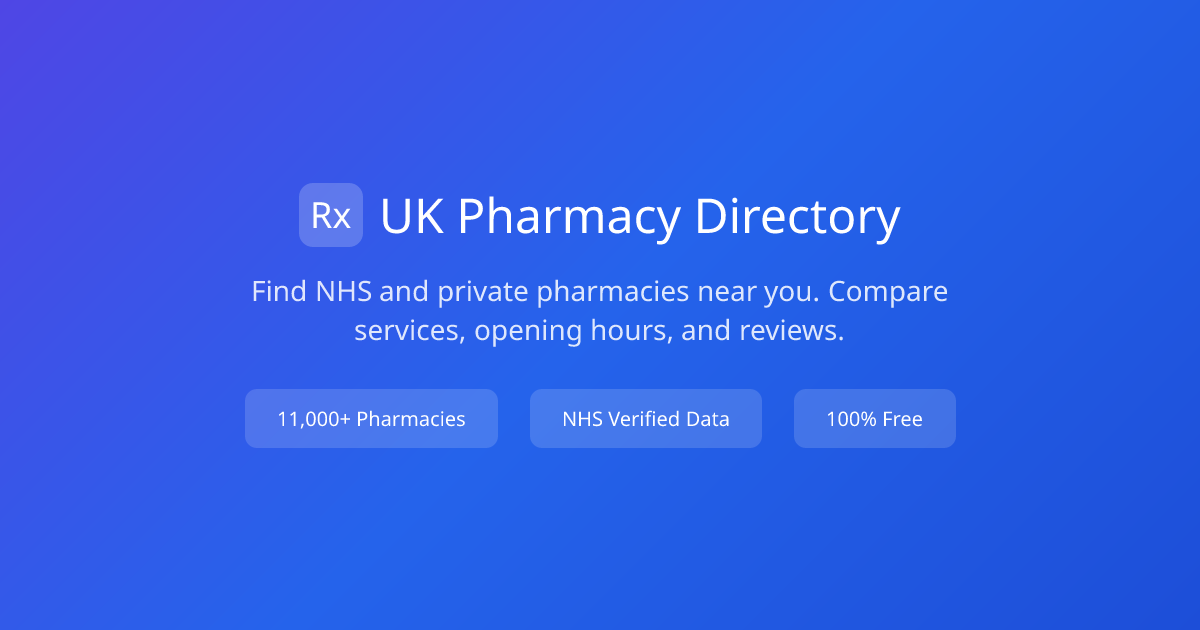 Search Pharmacies | Find NHS Pharmacies Near You | UK Pharmacy Directory